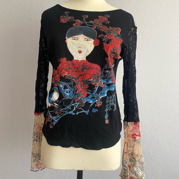 Vintage | Tops | Vintage Misia Paris Geisha Top | Poshmark